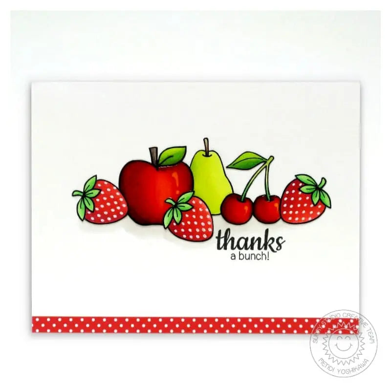 Fresh & Fruity 4x6 Photo-polymer Clear Stamp Set - Sunny Studio Stamps