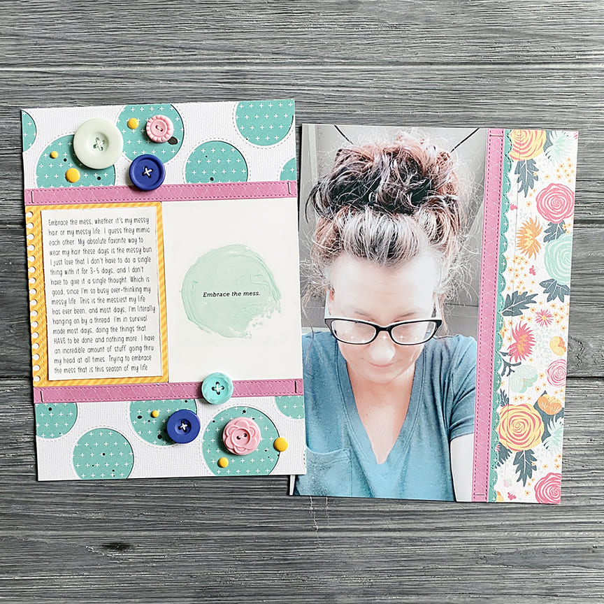 Sunny Studio Stamps Staggered Circle Stitched Border Metal Cutting Die