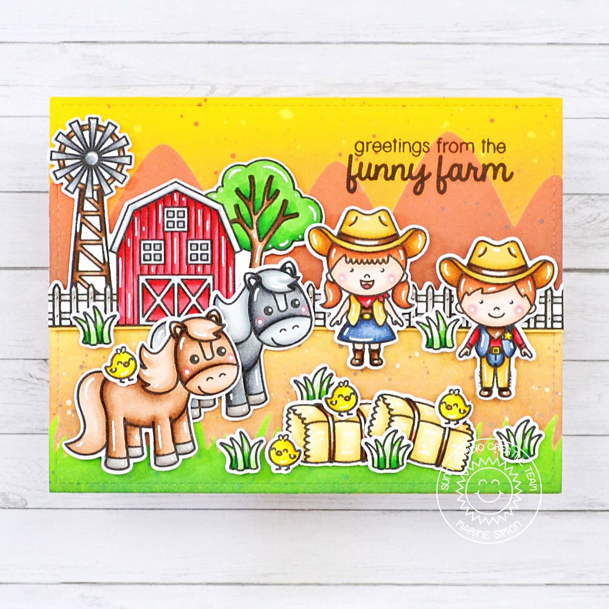 Sunny Studio Stamps 4x6 Clear Photopolymer Farm Fresh Stamps