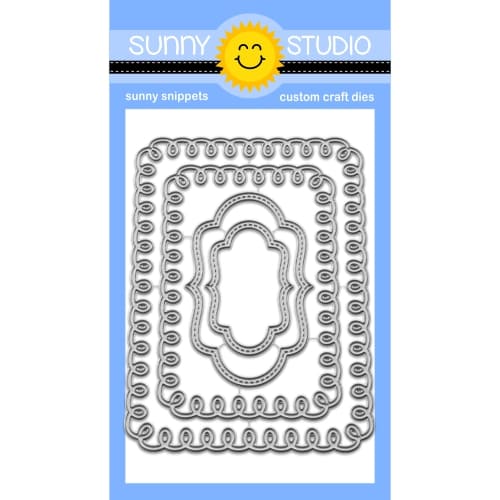Sunny Studio Stamps Loopy Rectangle Frame Dies Craft Set