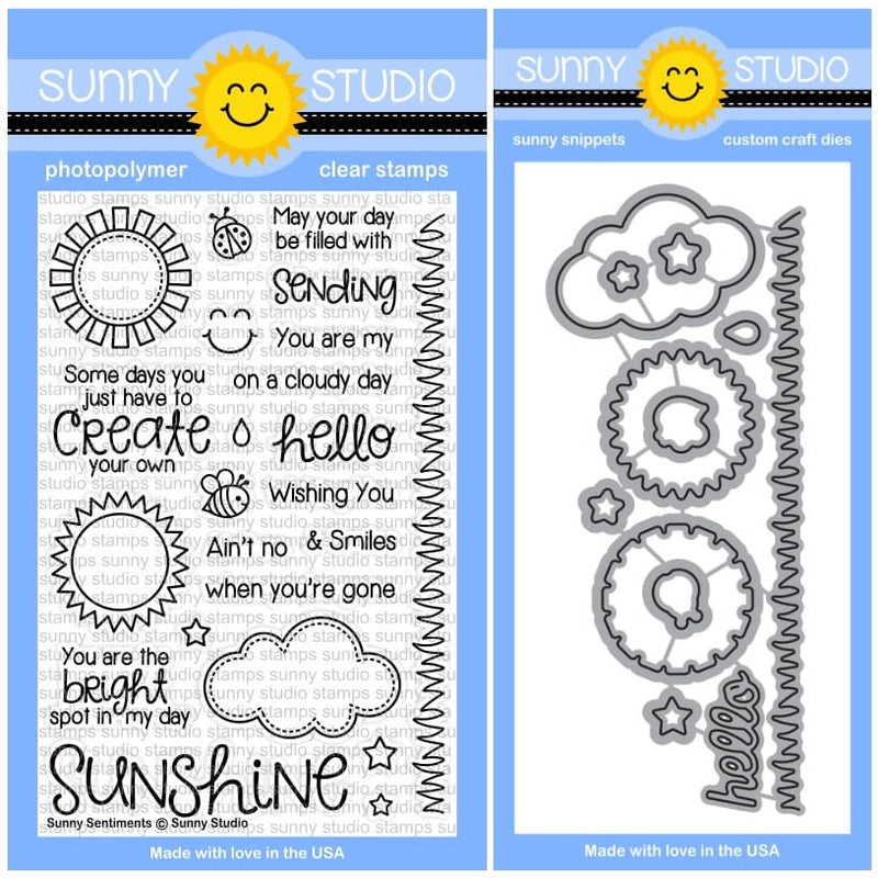 Sunny Studio 4x6 Photopolymer Sunny Sentiments Stamps - Sunny Studio Stamps