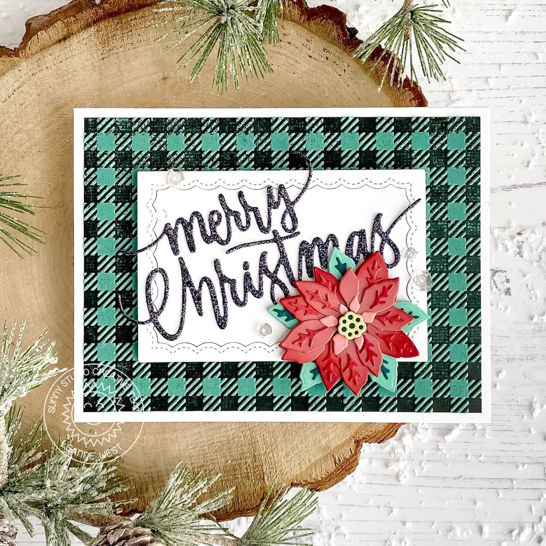 Sunny Studio Stamps 6x6 Buffalo Plaid Embossing Folder