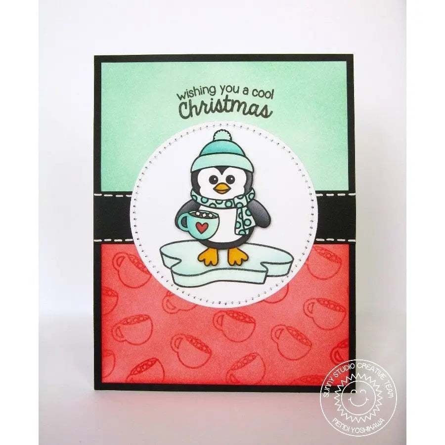Bundled Up Penguin 4x6 Photo-polymer Clear Stamp Set - Sunny Studio Stamps