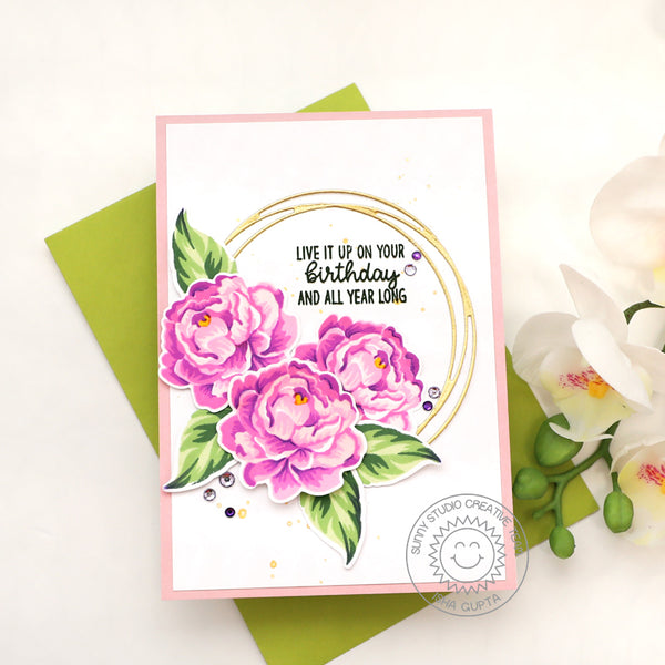 Sunny Studio Stamps Loopy Snowflake Circle Frame Dies