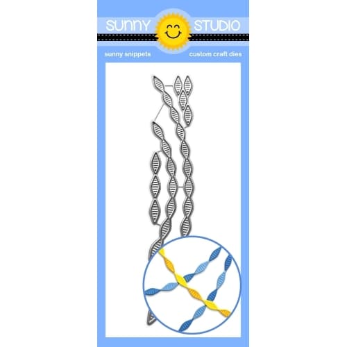 Sunny Studio Stamps Crepe Paper Streamers Border Metal Cutting Dies