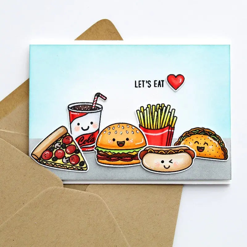 Sunny Studio 4x6 Photopolymer Clear Fast Food Fun Stamps - Sunny Studio ...