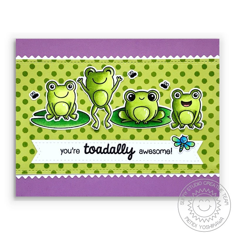 Sunny Studio Feeling Froggy 2x3 Frog Themed Clear Photo-polymer Stamps ...