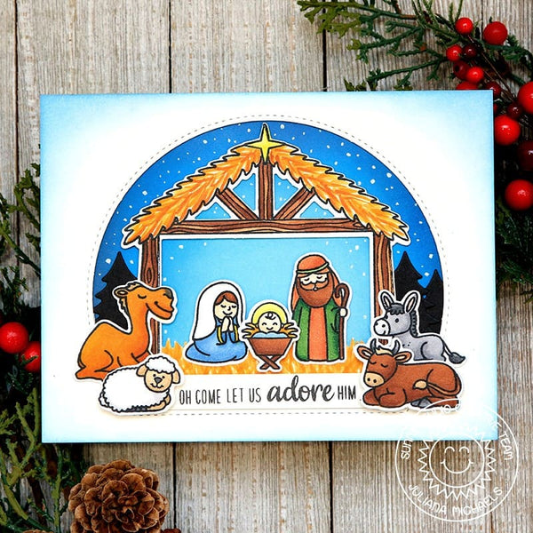 Sunny Studio Nativity Clear Photopolymer Holy Night Stamps - Sunny ...