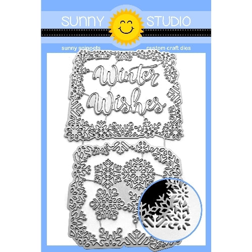 Sunny Studio Stamps Metal Cutting Layered Snowflake Frame Die