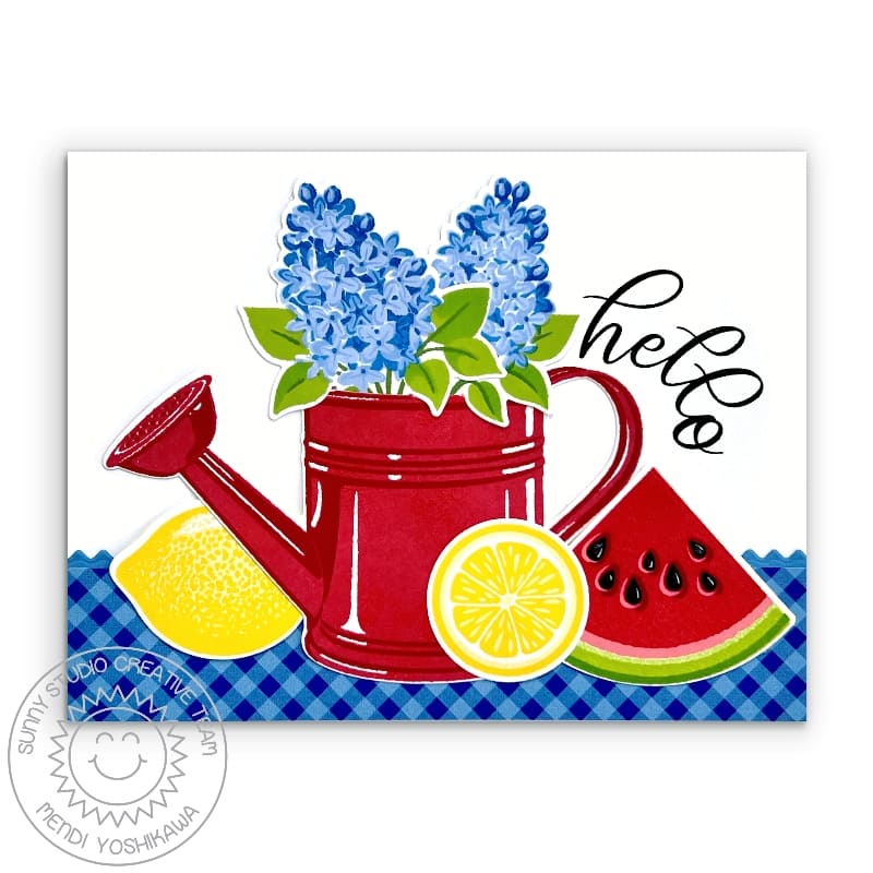 Sunny Studio 4x6 Clear Layering Watering Can Stamps - Sunny Studio Stamps