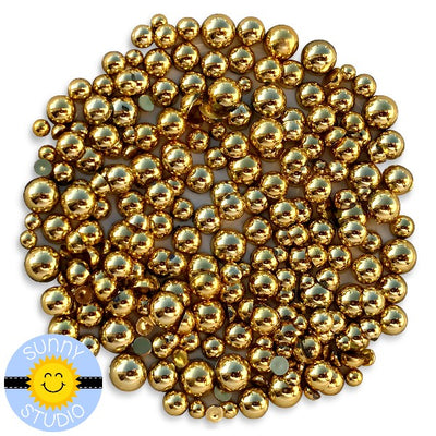 Sunny Studio Metallic Gold Drops Droplets embellishments - Sunny Studio ...