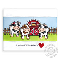 Sunny Studio Stamps Miss Moo Cow 2x3 Clear Photopolymer Stamp Set