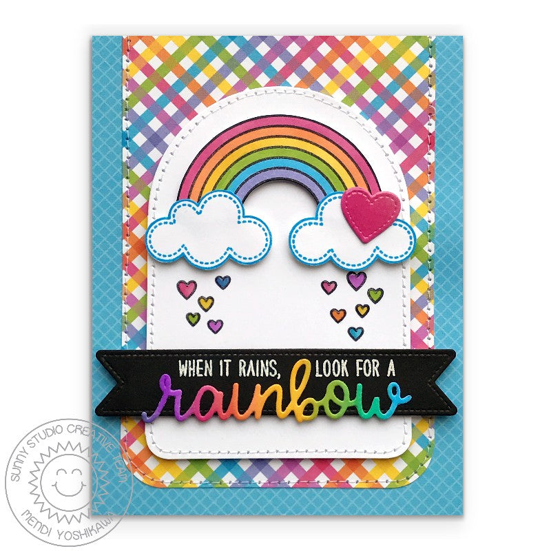 Sunny Studio Stamps Over The Rainbow 3x4 Clear Photopolymer Stamp Set