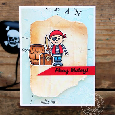 Sunny Studio Stamps Pirate Pals 4x6 Photo-Polymer Clear Stamp Set