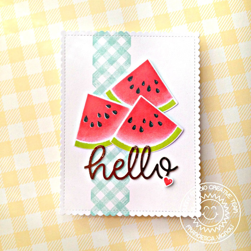 Sunny Studio 4x6 Clear Layered Slice of Summer Stamps - Sunny Studio Stamps