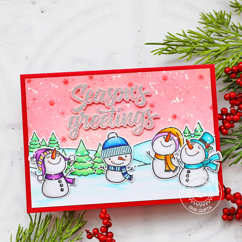 Sunny Studio 3x4 Clear Photopolymer Snowman Kisses Stamps - Sunny ...