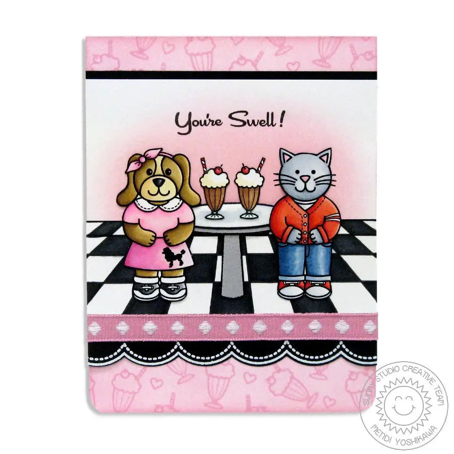 Sunny Studio Sock Hop 4x6 Photo-polymer Clear Stamps - Sunny Studio Stamps