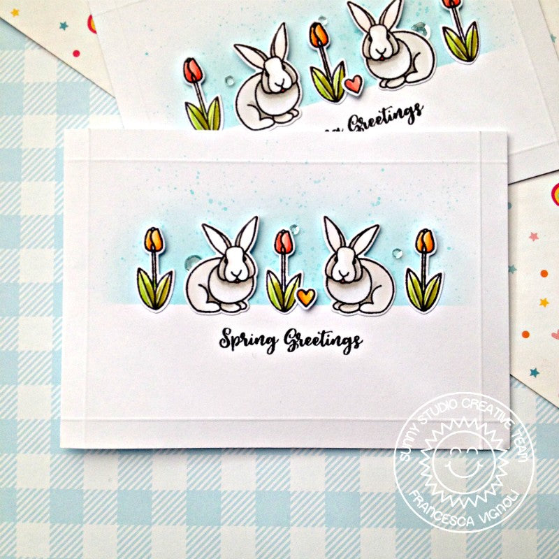 Sunny Studio Stamps Spring Greetings Clear Photopolymer Stamp Set