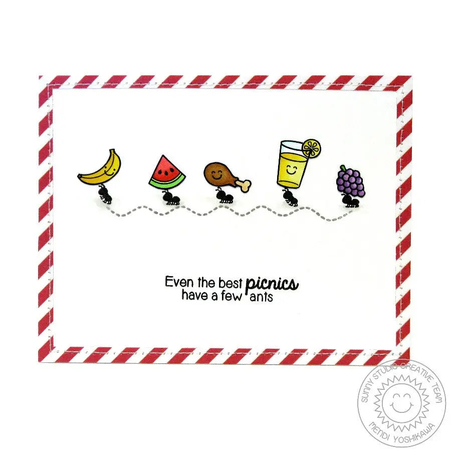 Sunny Studio Summer Picnic 4x6 Photo-polymer Clear Stamp Set - Sunny ...