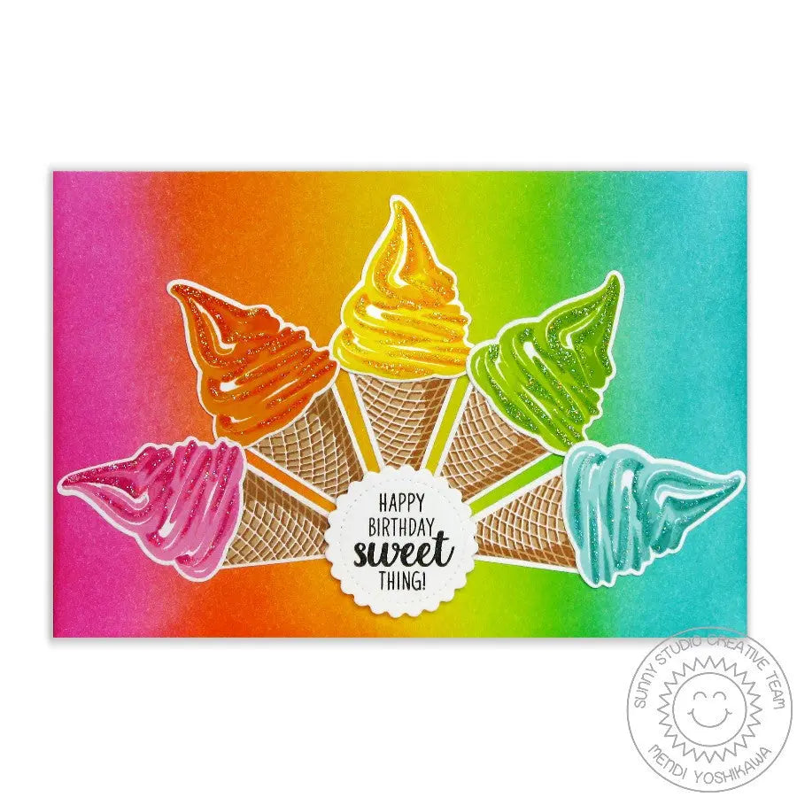 Sunny Studio Photopolymer Clear Layering Two Scoops Stamps - Sunny ...